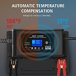 Golf cart Battery Charger, 48V 13A and 36V 18A Trickle Battery Charger,48 Volt cart Golf Charger,for 48 Volt Club Golf Car,Lithium,LiFePO4,Lead-Acid AGM/Gel/SLA..Battery Charger,3 Pin Round Plug