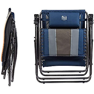 Timber Ridge Zero Gravity Chair Oversized Recliner Padded Folding Patio Lounge Chair 350lbs Capacity Adjustable Lawn Chair with Cup Holder, Headrest, for Outdoor, Camping, Patio, Lawn
