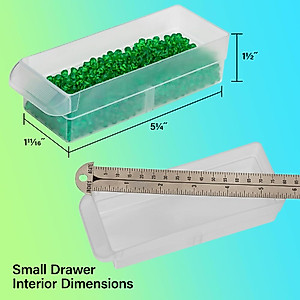 Akro-Mils 10144, 44 Drawer Plastic Parts Storage Hardware and Craft Cabinet, 20-Inch W x 6.37-Inch D x 15.81-Inch H, Black