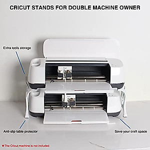 LOPASA 7'' Stand Legs Compatible with Cricut Maker 3/ Maker/ Explore 3/ Explore Air 2, Cricut Accessories and Supplies for Double Machine Organization and Storage, Cutting Machine Organizer for Save Space