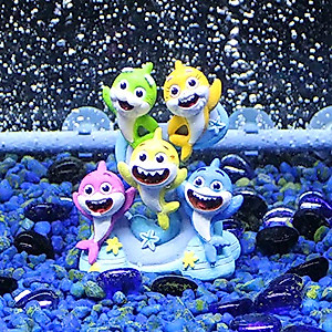 Penn-Plax Baby Shark 2-Piece Aquarium Decoration Bundle – Safe for Freshwater and Saltwater Fish Tanks – Small