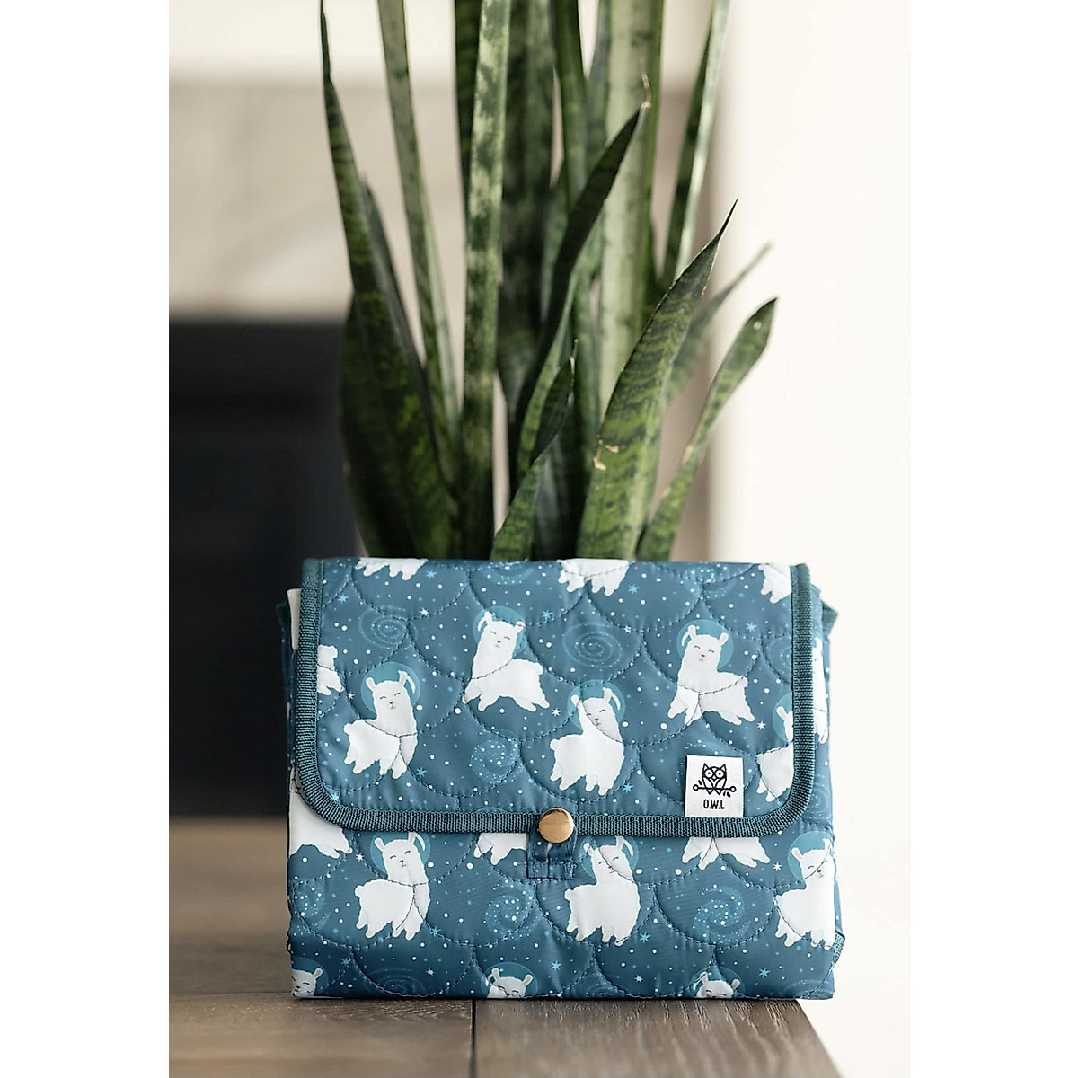 Baby & Toddler Travel-Friendly Padded Change Pad with 100% Organic Cotton Lined Interior, an O.W.L Product