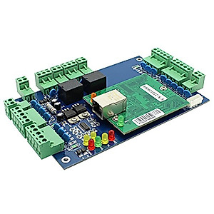 MENGQI-CONTROL 2 Door Access Control Board System 110-240V Power Supply Box North American ANSI Electric Strike Lock RFID Reader Enroll USB Reader RFID Card & Key Fobs,Phone APP Remotely Open Door