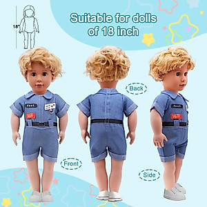 18-inch Boy Doll Clothes Accessories - Logan 18 Pcs 6 Set Doll Outfits Fashion Daily Costume Set Fits All 18 inch Dolls