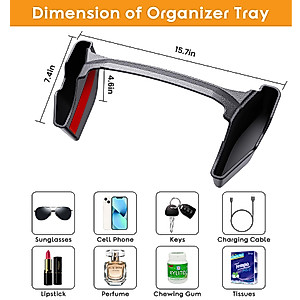 Center Console Organizer Compatible with Toyota 4Runner 2024 2023 2022 2021 2020 2010-2019, Car Interior Accessories, Shifter Storage Box, Gear Shift Console Side Tray, Coin Change Holder, Black