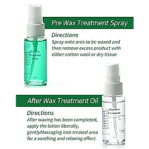 Roller Waxing Kit for Sensitive Skin, Aloe roll on wax cartridge warmer for arms, legs and larger areas of the body hair removal, at home waxing kit for women and men