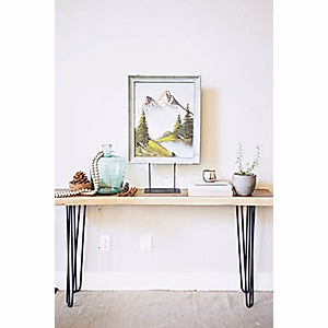 Live Edge Walnut Narrow Desk - Any Size - Handmade Black Walnut Computer Desk Mid Century Modern Walnut Desk