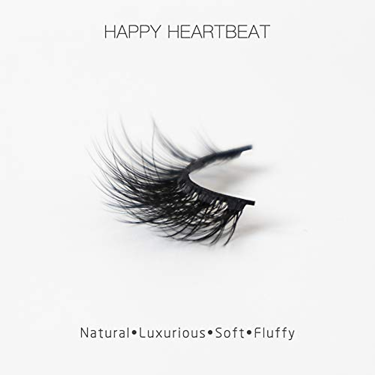 Happy Heartbeat 3D False Eyelashes Spiky Manga Wispy Natural Cat-Eye Fluffy Soft Faux Mink lashes Reusable Short Lashes 10 Pairs(H2)