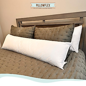 Pillowflex Premium Polyester Throw Pillow Insert - 14x36 - Ultra Soft Large Rectangle Throw Pillow, Couch Sham, Lumbar, Back, Sofa - Machine Washable - Decorative Accent Form - 1 Soft Pillow
