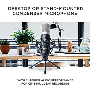 Marantz Professional MPM-1000 - Studio Recording XLR Condenser Microphone with Desktop Stand and Cable – for Podcast and Streaming Projects