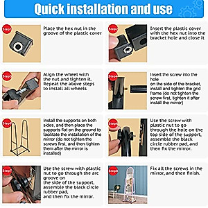 Jexdar Full-Length Mirror with Bracket, 66"x17"Adjustable Stand Up Mirror on Wheels with Underneath Storage, Floor-Standing Make Up Vanity Mirror Dressing Mirror for Bedroom Bathroom Porch