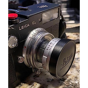 YEWOOP Qb-C Metal Black Lens Cap Front Cover Compatible with Leica L39 E39 Caliber Lens Voigtlander Zeiss Summicron Summaron Summilux Elmar Elmarit Jupiter, Internal Diameter 42mm(1.65in) (Black)