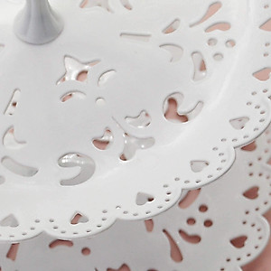 Set of 6 PCS Plastic Party Cake Stand and Cupcake Holder Fruits Dessert Display Plate Table Decoration for Wedding Birthday Party Celebration (Round)