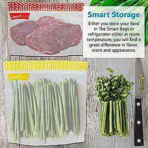 Reusable Food Storage Bags - Perfect for Freezer - Seal Produce, Snacks, Sandwiches, Lunch, Leftovers and More - Multipack Set Includes Gallon, 2 Quart, and 1 Quart Stand Up, Lay Flat Bags