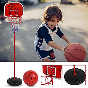 Basketball Backboard and Hoop, Kids Basketball Hoop Set, Portable Basketball Hoop and Stand Backboard Hoop Basketball Net with Pump