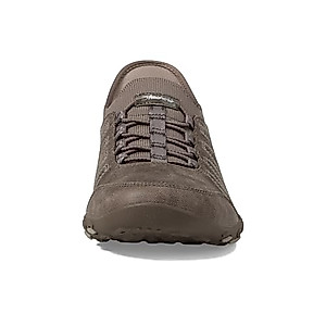 SKECHERS Women's Breathe Easy-Home Body Sneaker, Dark Taupe, 12