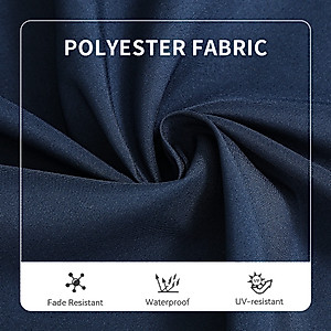 YITAHOME 3-Seat Deluxe Porch Swing Outdoor Heavy Duty Patio Swing Chair with Adjustable Canopy Removable Cushions Weather Resistant Steel Frame Suitable for Garden, Lawn, Backyard, Balcony, Navy Blue