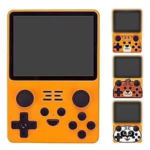 JoySeed Powkiddy RGB20S Handheld Arcade Game Console with 20000 Games, 128G 3.5 Inch Retro Portable Game Console - Yellow