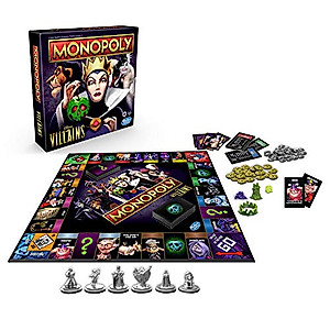 Monopoly: Disney Villains Edition Board Game for Kids Ages 8 and Up, Play as a Classic Disney Villain