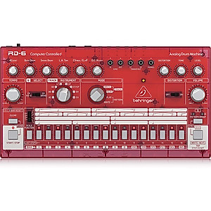 Behringer RD-6-SB Analog Drum Machine - Red Translucent