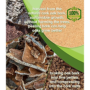 KITLAB Cork Trivet, 8 Pack High Density Thick Cork Trivets for Hot Dishes, 8 Inch Heat Resistant Multifunctional Cork Coaster, Cork Hot Pads for Table & Countertop