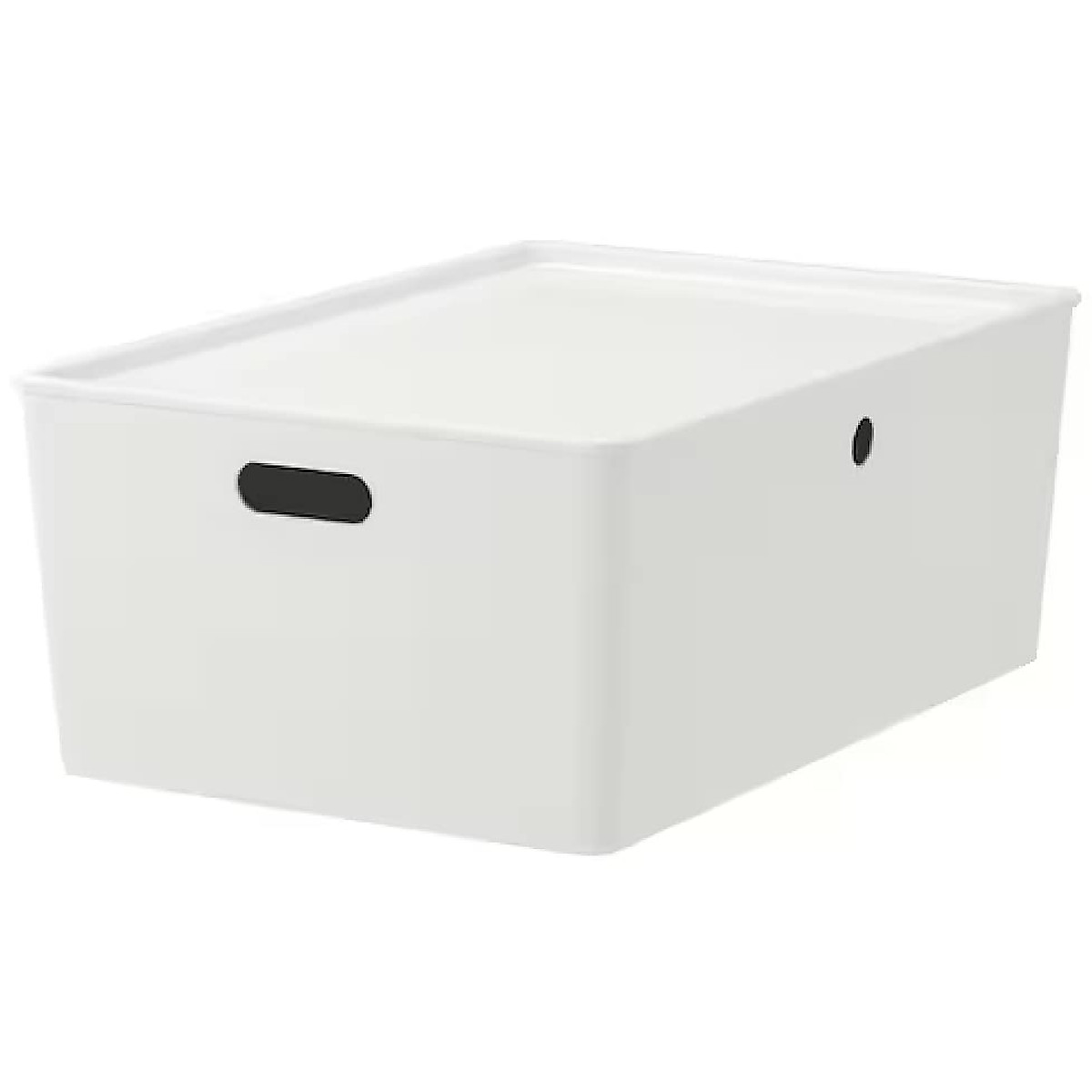 I-K-E-A KUGGIS Plastic Storage Box With Lid & Handles White Large Clothes Arts & Crafts, Game Accessories Or Bulky Items Organizer Besta Shelf Unit 14 1/2x21 ¼x8 ¼ ''