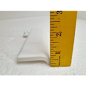 Bright White Arctic 2x6 in Ceramic Tile Mud Cap Bullnose Trim Edge 2 x 6 inch Mudcap Daltile Color 0190 Box 5 Piece