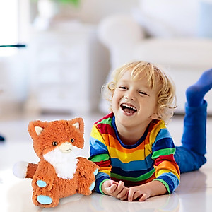 SuzziPals Microwavable Stuffed Animals Fox Plushies, Stuffed Fox Heating Pads, Anxiety & Stress Relief, Warming Cuddly Companion Fox Stuffed Animal, Fox Toys Gifts for Kids Adults