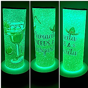 Glow in the Dark Mamacita Needs a Margarita Tumbler Cup