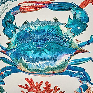 SARO LIFESTYLE Enchantment Sea Collection Crab Throw Pillow with Poly Filling, 20", Multi