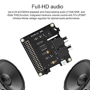 Cuifati Expansion Board for Raspberry Pi,3 Model B / 2B /B+/A+/, fosa PiFi/DAC+/HiFi/Full-HD Audio Expansion Board for Raspberry Pi Zero W, Support Volumio RuneAudio OSMC XMBC(Kodi) MOODE