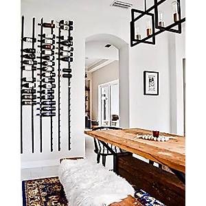 VintageView W Series Wine Rack 7 - Single Stack, Metal Wall Mounted Wine Rack - Modern, Easy Access Wine Storage - Space Saving Wine Rack with 21 Bottle Storage Capacity (Chrome Luxe)