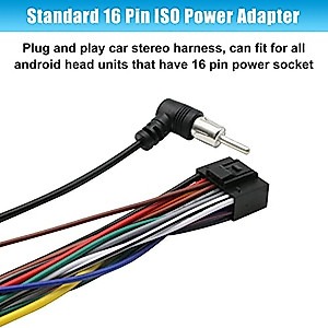 Fiegromech Radio Wiring Harness Adapter Compatible with Nissan Qashqai Sylphy Tiida Bluebird Sunny Subaru Forester 16 Pin ISO Stereo Power Speaker Connector