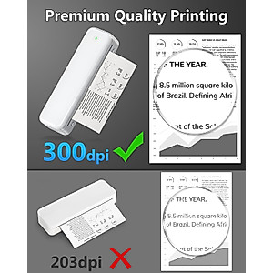 Itari M834 Upgraded Portable Printer, Bluetooth Thermal Printer, Wireless Inkless Printer Support 8.5" X 11" US Letter & A4 Thermal Paper for Office, Home, Travel, Compatible with Phone & PC, White
