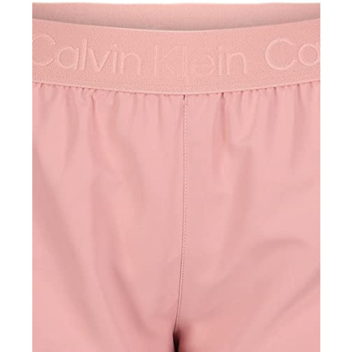 Calvin Klein Girls' Performance Running Shorts, Quick-Drying Mesh, Elastic Waistband & Pull-On Style, Rose Tan Tulip, 8-10