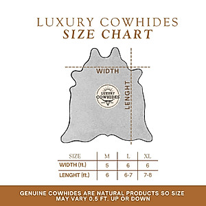 Sunshine Cowhides 100% Genuine Grey Beige Cowhide Rug - Modern Style Animal Skin Rug & Floor Carpet for Living Room, Bedroom, Kitchen & More - Extra Large (6x7-8 Ft.)