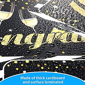 Large Happy Birthday Sign Cutouts Banner Birthday Anniversary Decoration Party Supplies Door Sign Birthday Theme Party Wall Decoration Signs 10 Counts (40th)