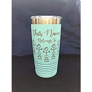 Custom Personalized This Grandma Belongs to Tumbler with Clear lid Travel Mug Coffee Mug Thumbler for Grandma Nana Papa