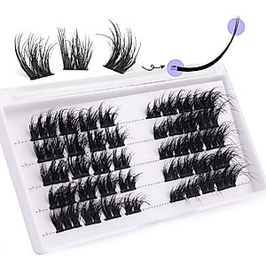 Cluster Lashes Wispy Eyelash Extensions 3D Flat DIY Flat Lash Clusters Individual Faux Mink Lashes False Eyelashes Pack by ALICE
