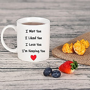 I Love You Gifts for Her Wife Girlfriend Coffee Mug, Mothers Day Gifts for Wife from Husband Boyfriend Him - Anniversary Birthday Romantic Cute Gifts, Funny Presents for Her Mug, White, 11oz