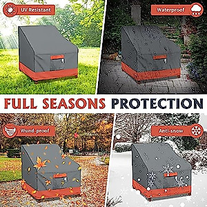 Simpelg Outdoor Furniture Patio Chair Covers Waterproof Clearance,Outdoor Chair Covers for Patio Furniture,Lounge Deep Seat Cover, Lawn Furnitures Covers Fits up to 31.5W x 33.5D x 36H inches(2 Pack)