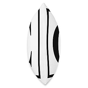 Initials Tote and Pillows Initial Letter C Black and White Throw Pillow, 18x18, Multicolor
