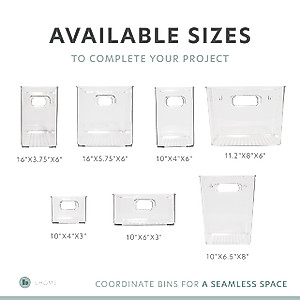 bHome & Co Clear Plastic Storage Bins - Pantry Organization and Storage Containers Small Stackable Clear Storage Bins Containers for Organizing - Kitchen Organization - Fridge Pantry Organizer Bins