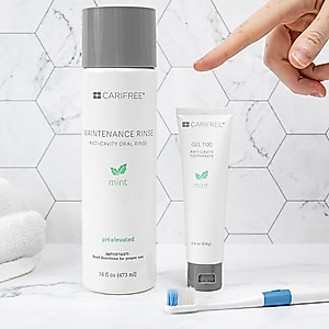 CariFree Maintenance & Prevention Kit, Mint Flavored | Anti-Cavity Fluoride Toothpaste & Mouthwash Freshens Breath and Moistens Mouth | Dentist Recommended for Oral Care (6 Piece Set)