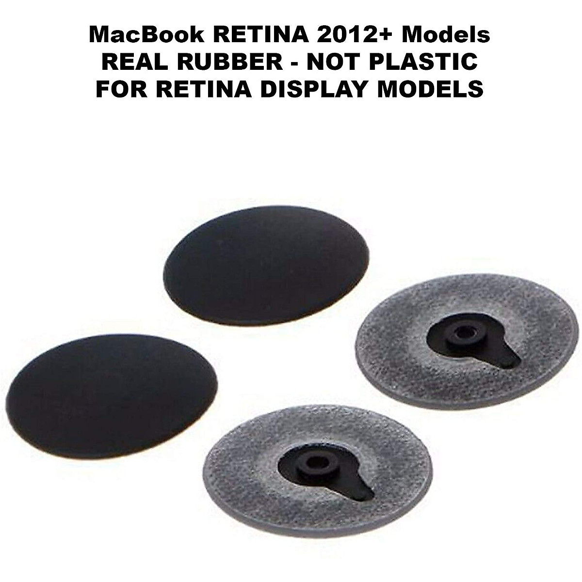 Infinite Products Replacement for MacBook Pro and MacBook Pro Retina Rubber Feet with Screws for 13" 15" 17" 08 09 10 11 12 13 14 15 16 17 A1398 A1425 A1502 (MacBook Retina 2012+)