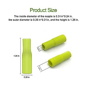 8 PCS Reusable Straw Tips, Silicone Straw Tips, Multi-Color Food Grade Straws Nozzles Tips Covers Fit for 1/3 Inch Wide(9MM Outer Diameter) Stainless Steel Telescopic Straws