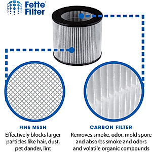 Fette Filter - Air Purifier Filter Compatible with Bissell 2801 High Efficiency and Carbon Filter for Bissell My Air Personal Models # 2780, 2780A, 27809, 3329, 2780P, 3329, 2780B) - Pack of 1