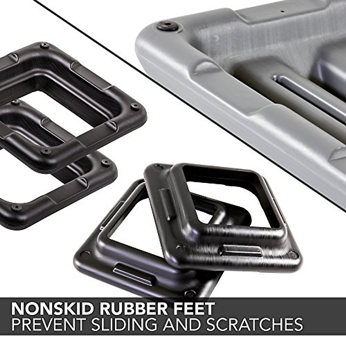 The Step (Made in USA Original Aerobic Platform for Total Body Fitness – Health Club 4 Risers Grey