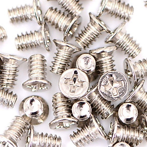 WUXUN 100pcs PC Case 32 * 6mm Hard Drive HDD Caddy Hot Swap Server Tray Mount Screw Flat Countersunk Head Computer (Color : Silver)