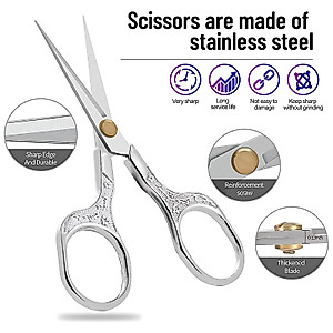 Scissors All Purpose, Embroidery Scissors, Small Scissors, Scissors For Crafting, Sewing Scissors, Sharp Scissors, Embroidery Scissors,2pack